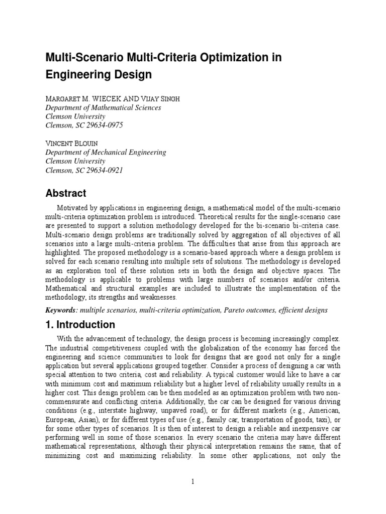 Multi Scenario-Multi Criteria | PDF | Mathematical Optimization ...