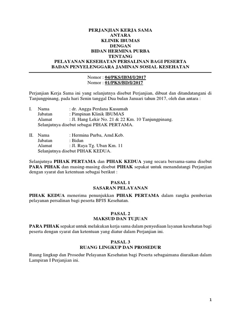 Draf PKS Bidan | PDF