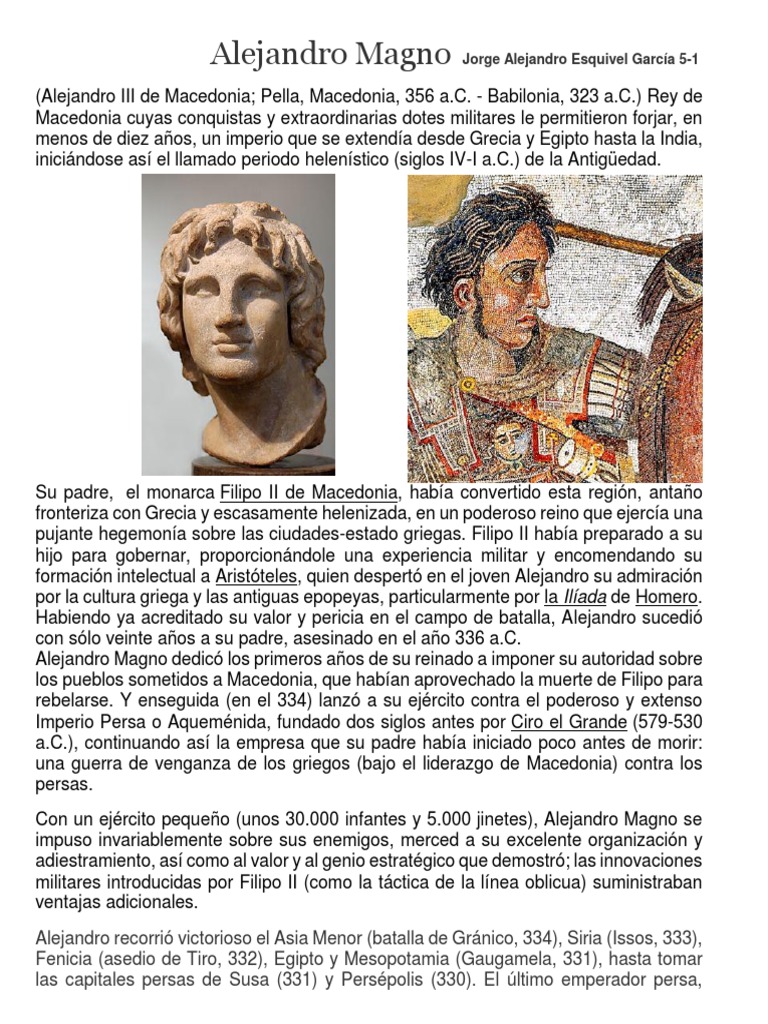 Alejandro Magno | Alejandro Magno | Imperio aqueménida