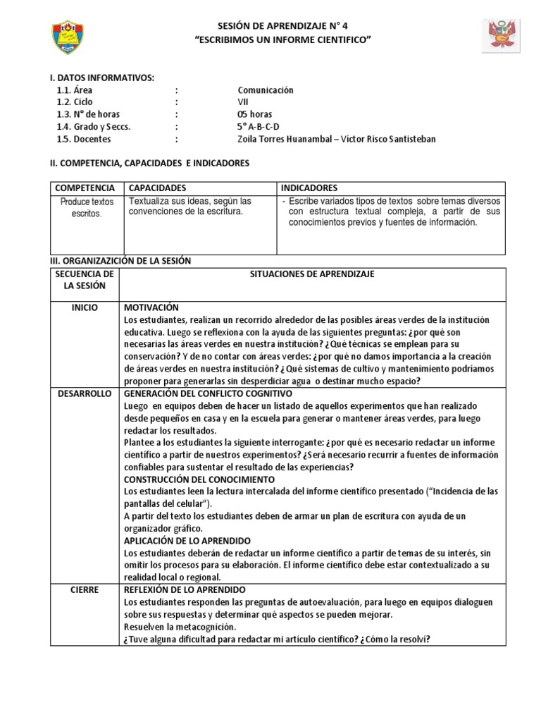 Escribimos Un Informe Cientifico | PDF | Modificación de comportamiento ...