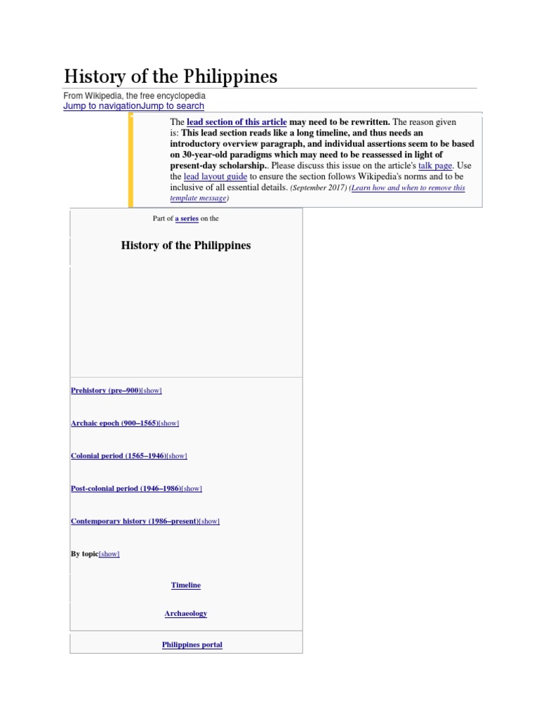 History of The Philippines | PDF | Philippines