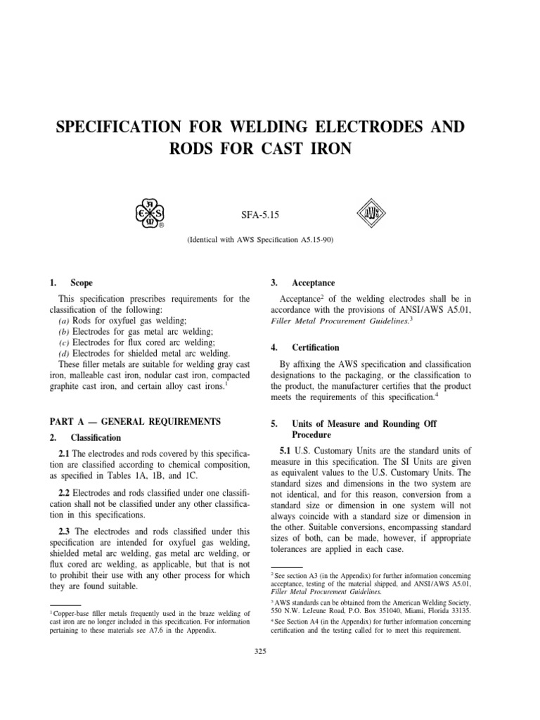 Aws A5.15 PDF | PDF | Welding | Construction