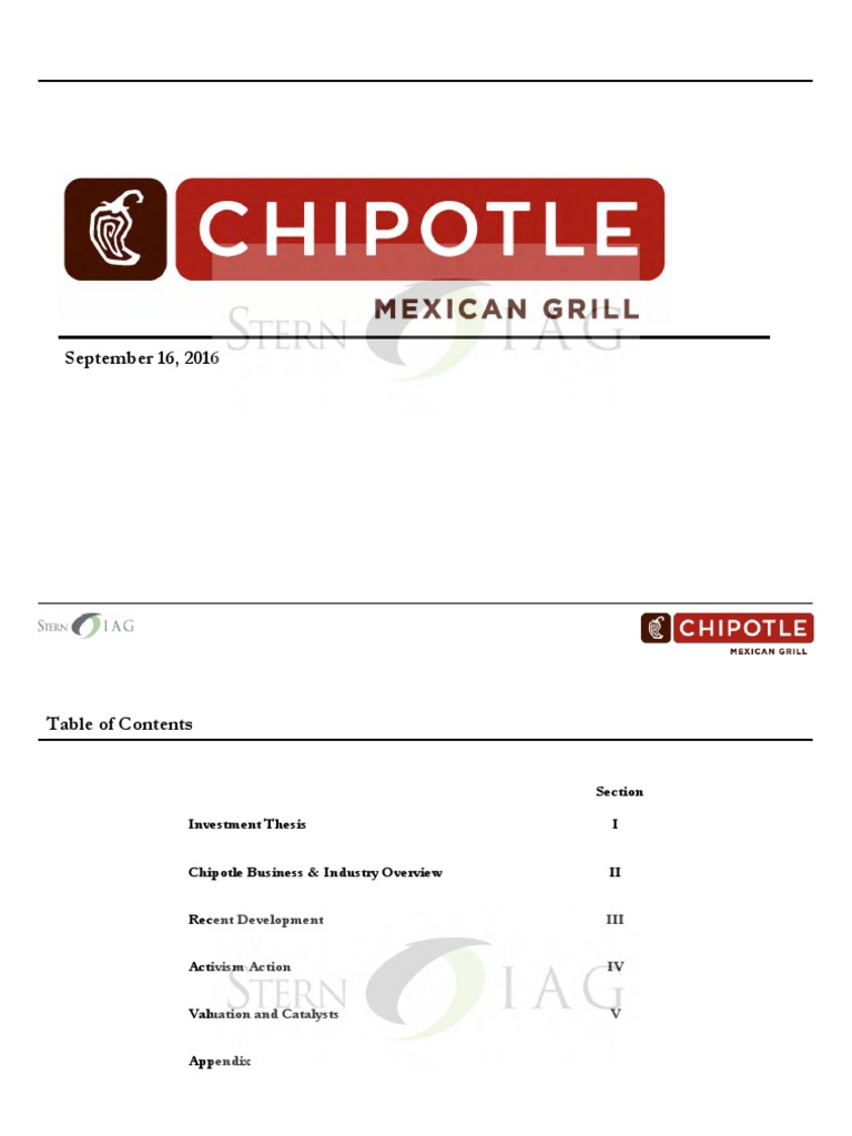 Chipotle | PDF | Chipotle Mexican Grill | Valuation (Finance)