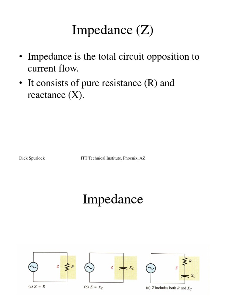 04 Impedance - Handouts | PDF | Electrical Impedance | Electrical Circuits