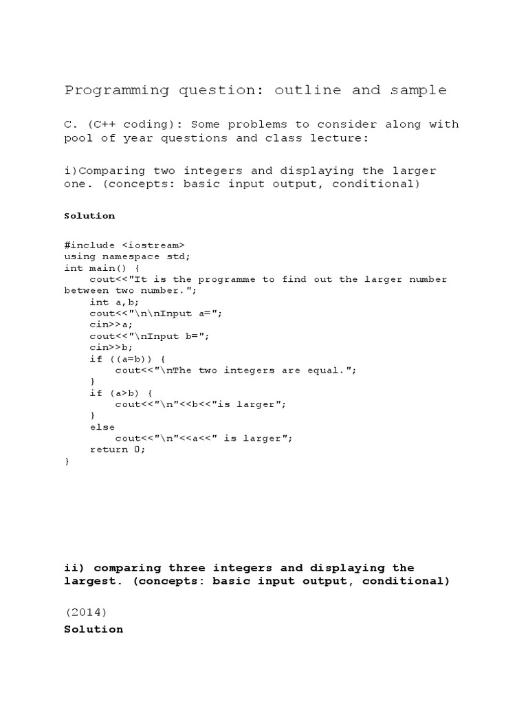 Programming Question Edit Pdf Integer Computer Science Variable Computer Science