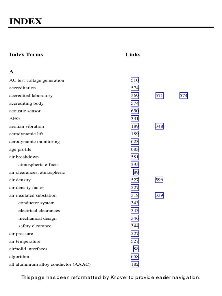 Index Terms Links | PDF | High Voltage Direct Current | Insulator ...