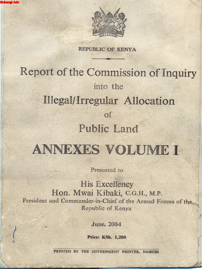 The Ndung'u Report: Annexe Volume 1 | PDF