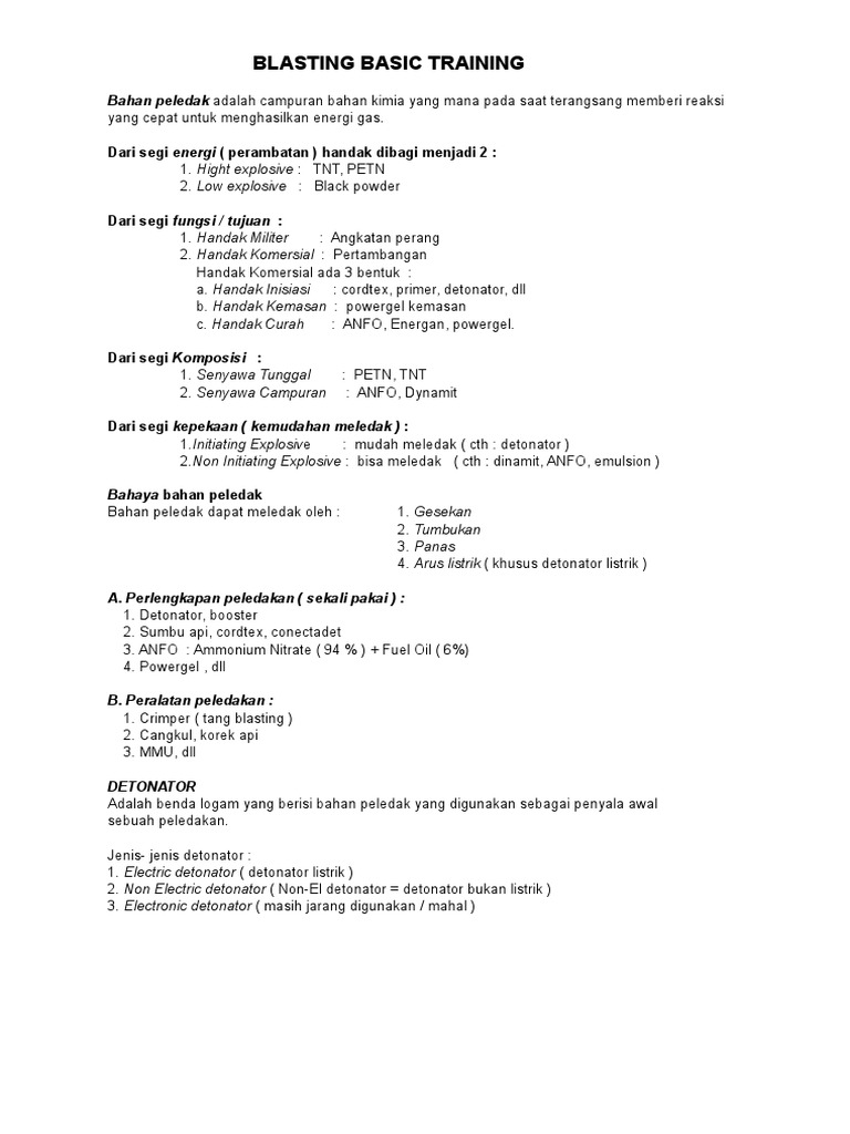 Non Electric Blasting | PDF