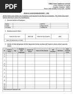 Newspaper Reimbursment Claim Form | PDF