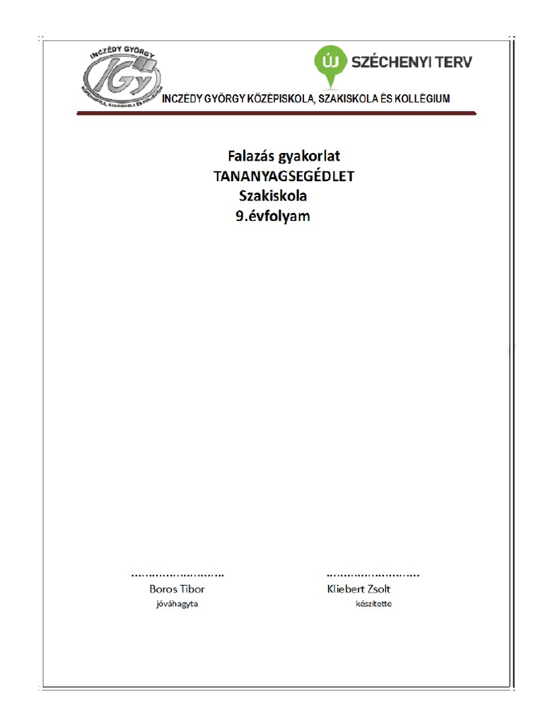 Kőműves Gyak | PDF