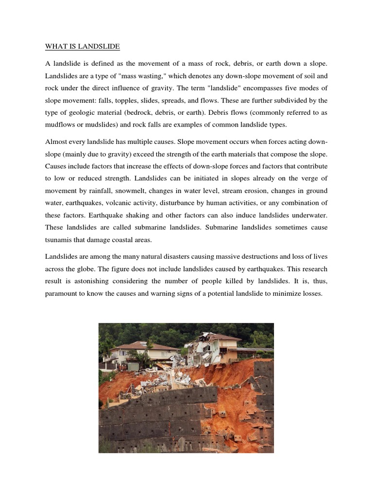What Is Landslide | PDF | Landslide | Erosion