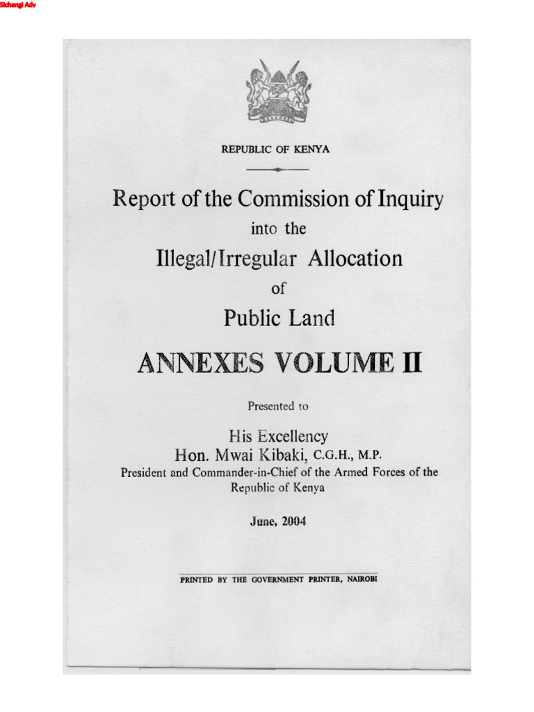 The Ndung'u Report: Annexe Volume 2 | PDF | Kenya | Government