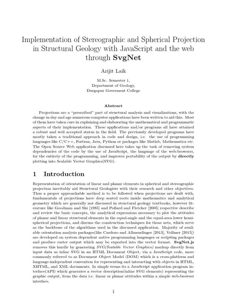 Implementation of Stereographic and Spherical Projection in Structural ...