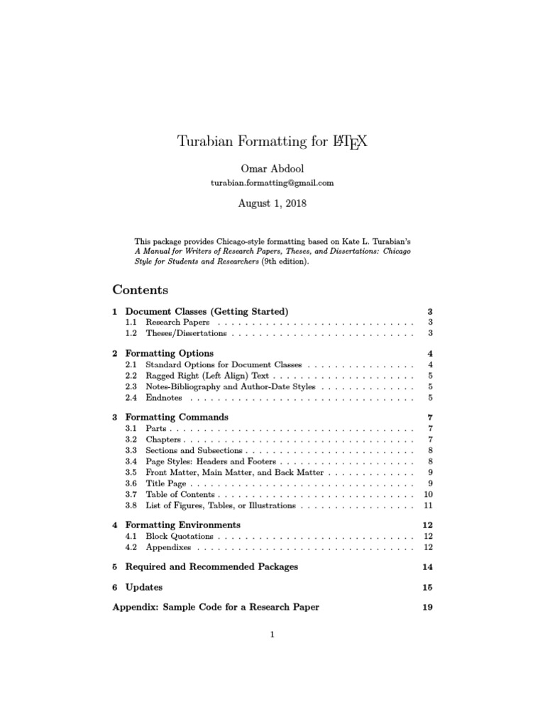 Research Paper Title Page Turabian