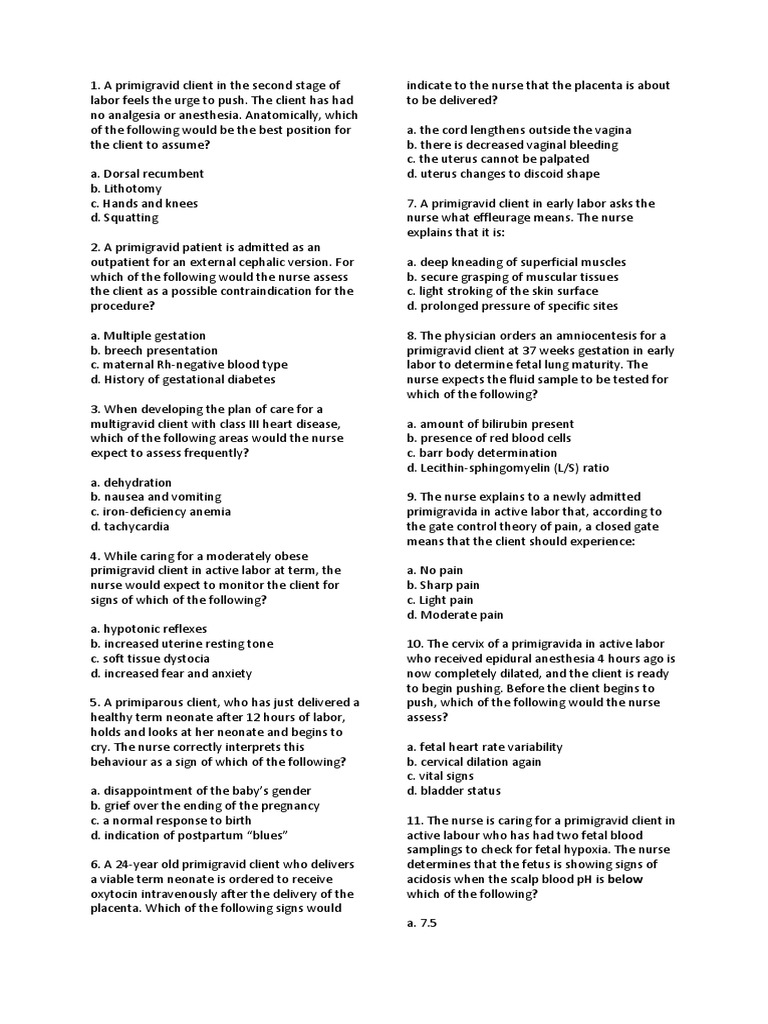 Board Exam Questions | PDF | Childbirth | Maternal Health