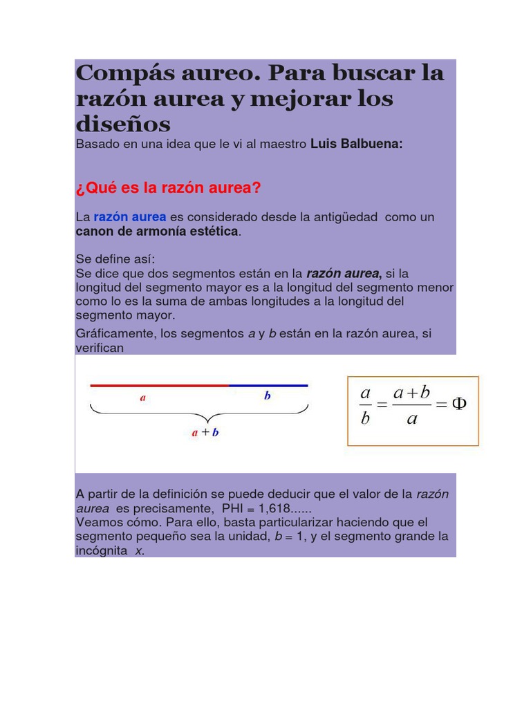 Compás Aureo | PDF | Enseñanza de matemática