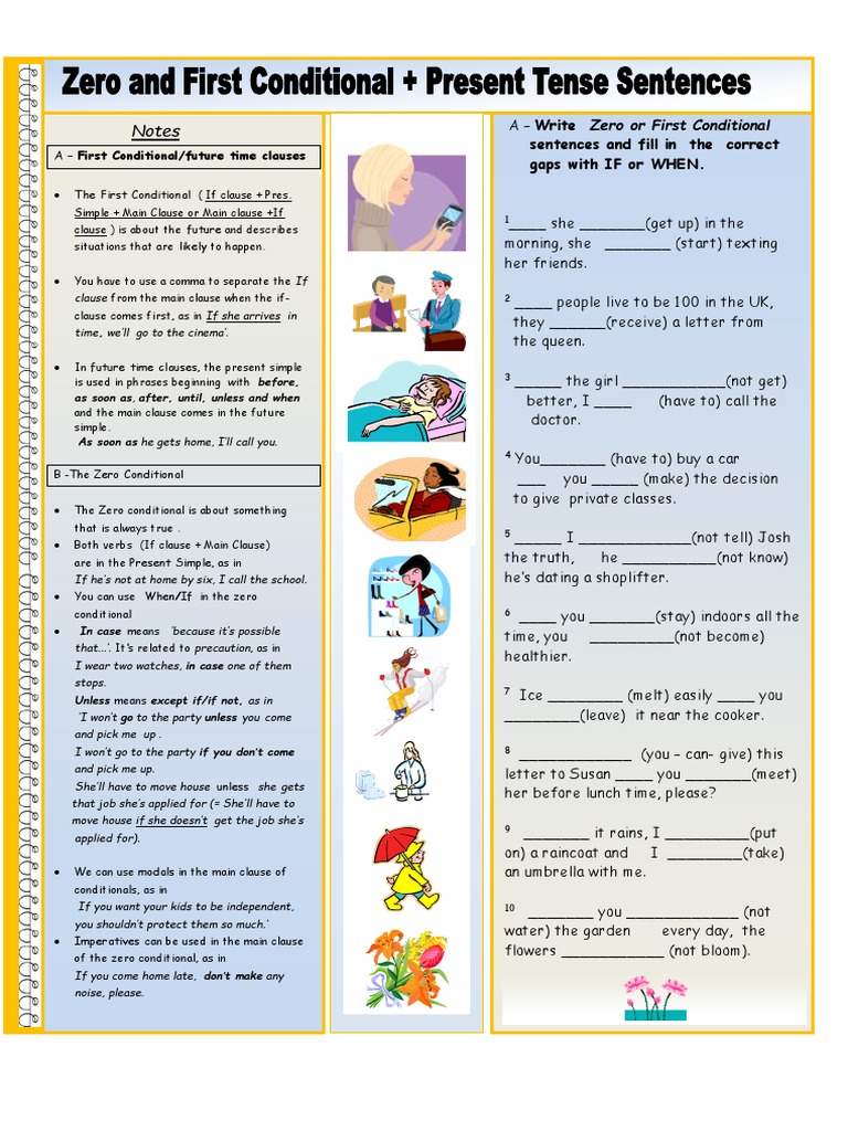 Zero and First Conditional Present Simple Activities Promoting Classroom Dynamics Group Form ...