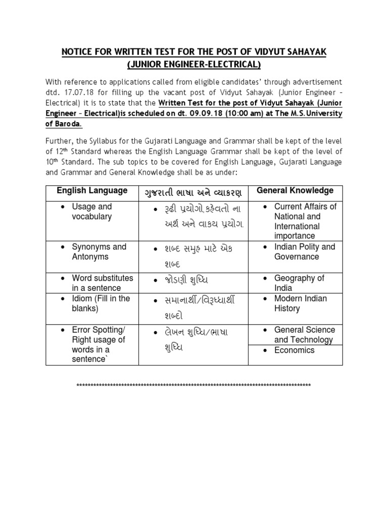 VSJE Syllabus PDF | PDF