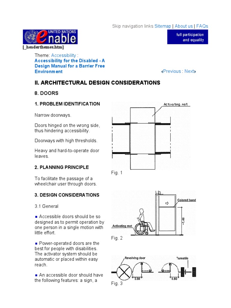 Ii. Architectural Design Considerations: 8. Doors | PDF | Door ...