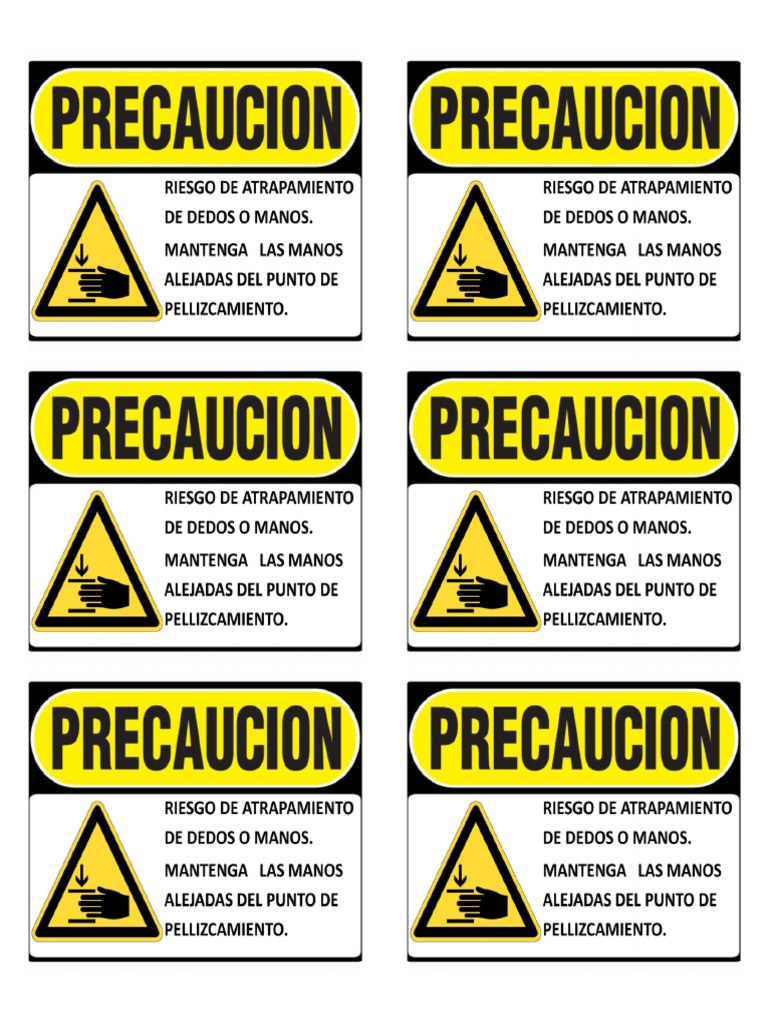 Precaucion Atrapamiento | PDF