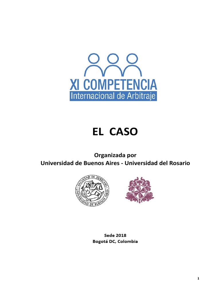2018 - Caso Competencia de Arbitraje PDF | PDF | Arbitraje | Ley procesal