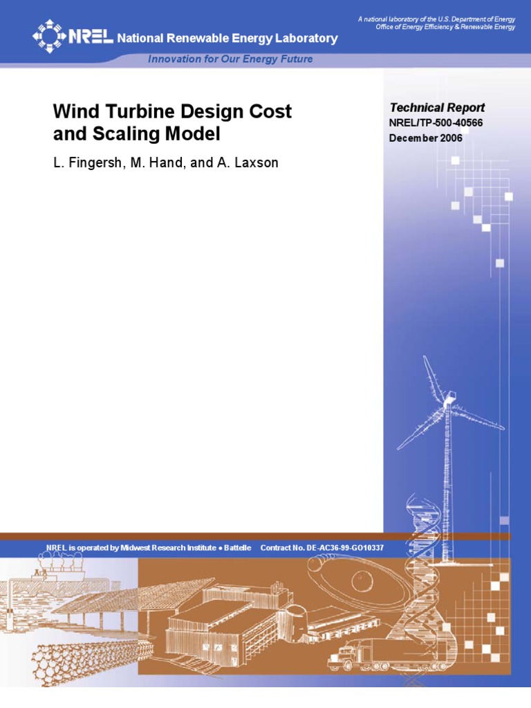 NREL - Wind Turbine Design Costs and Scale Model | PDF | Wind Power ...