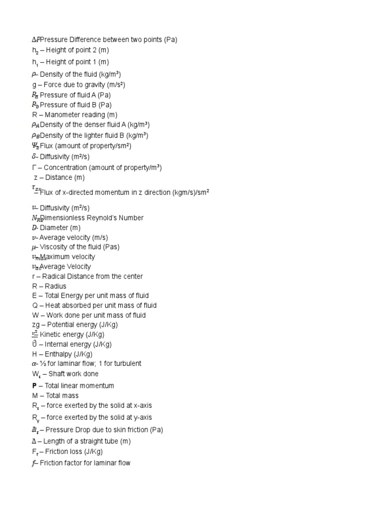 List of Equations | PDF