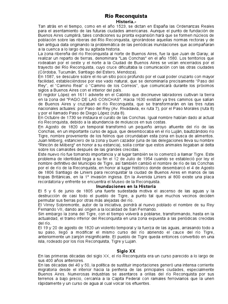 Rio Reconquista | PDF | Contaminación | Agua