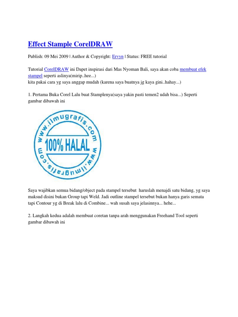 Effect Stample CorelDRAW | PDF