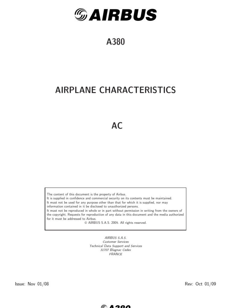 A380 Airplane Characteristics | PDF | Aerospace Engineering | Aviation