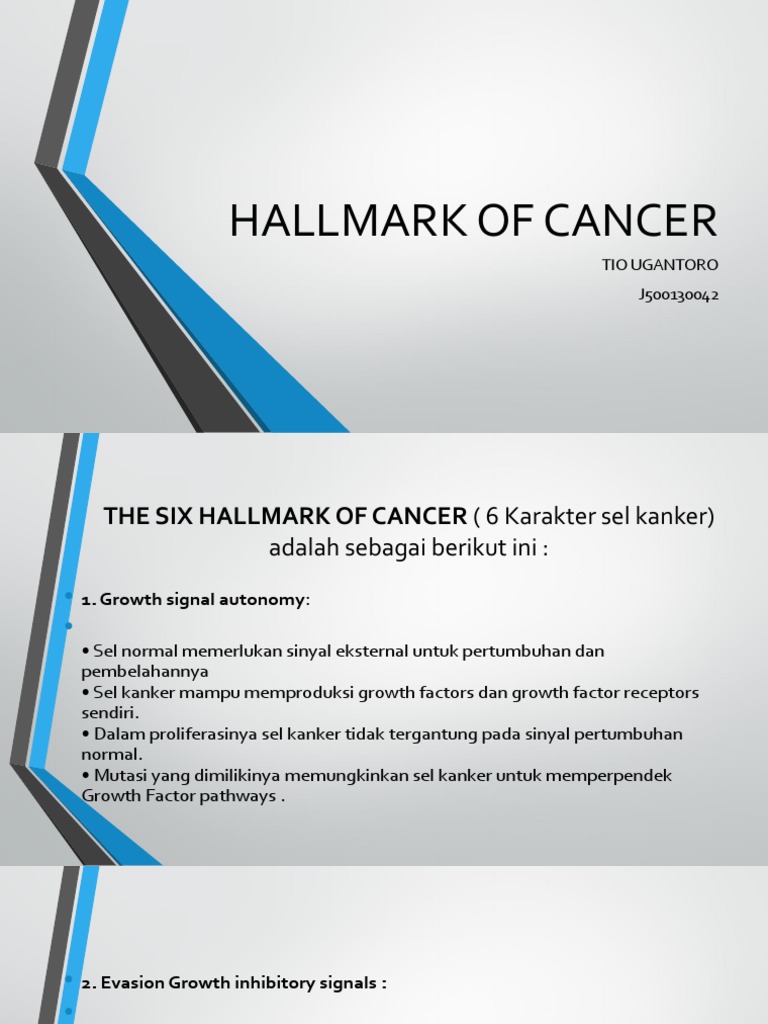 Hallmark of Cancer | PDF