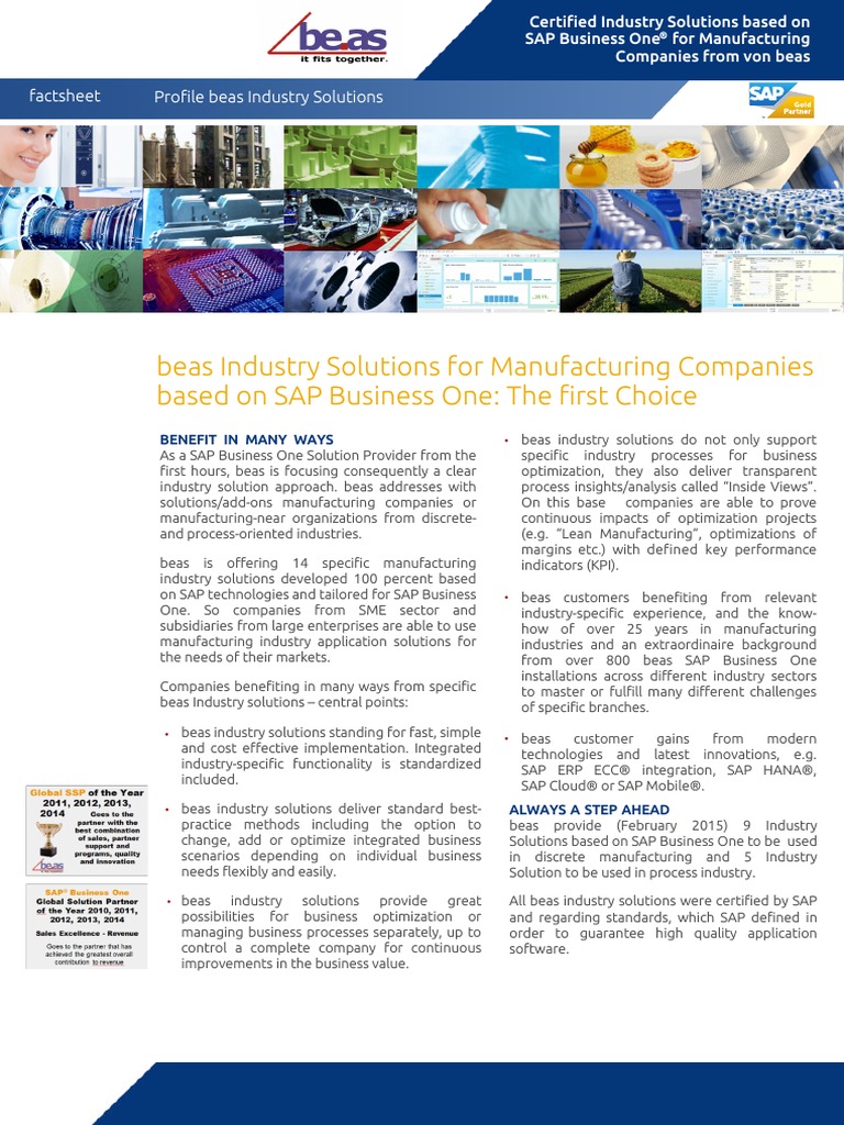 Industry Solutions | PDF | Sap Se | Business Process