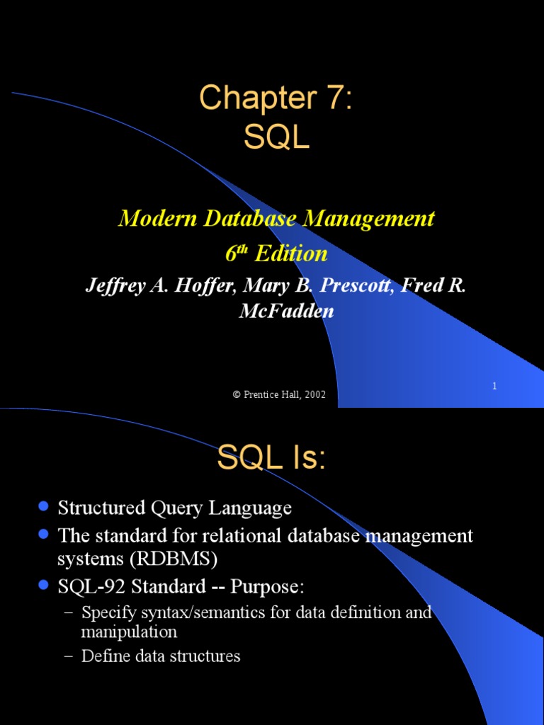 Modern Database Management 6 Edition: Jeffrey A. Hoffer, Mary B ...