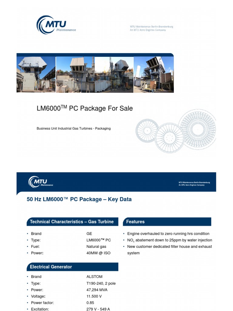 lm6000 Business Unit Igt Packaging PDF | PDF | Gas Turbine | Rotating ...
