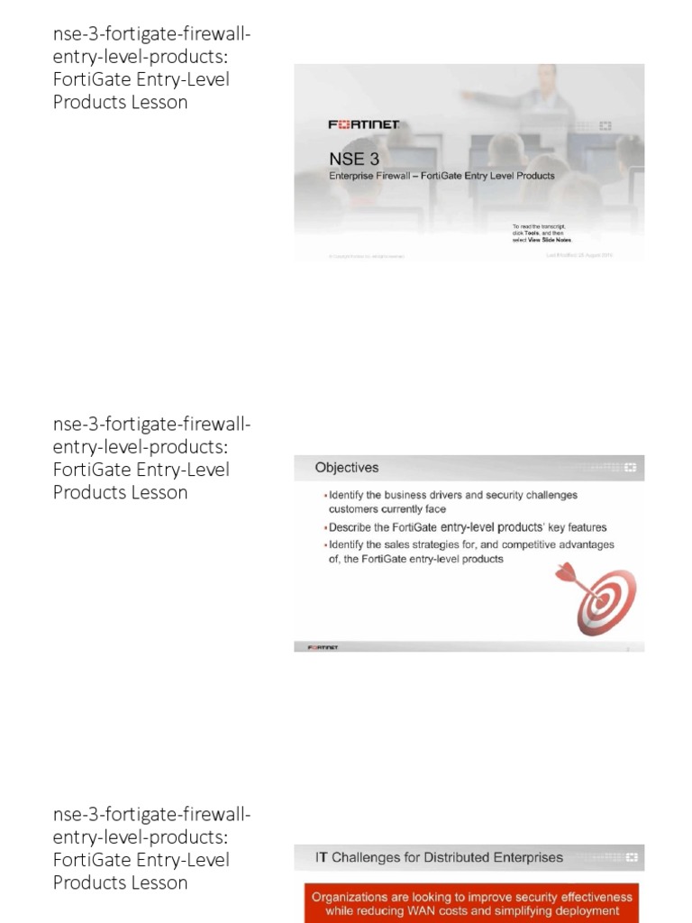 FortiGate Entry-Level Firewall Overview | PDF