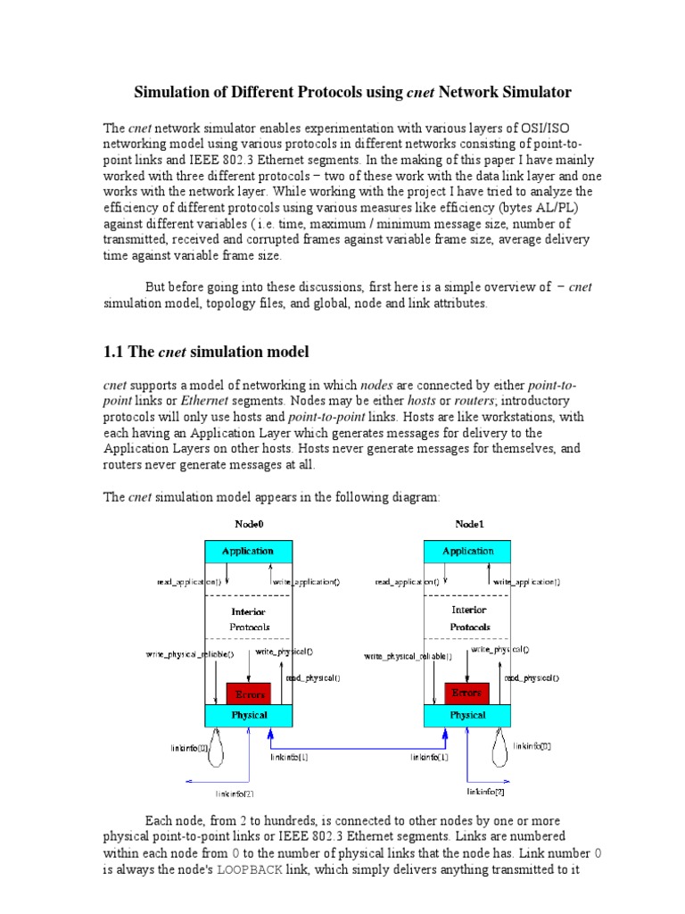 Term Project: Simulation of Different Protocols Using Cnet Network ...