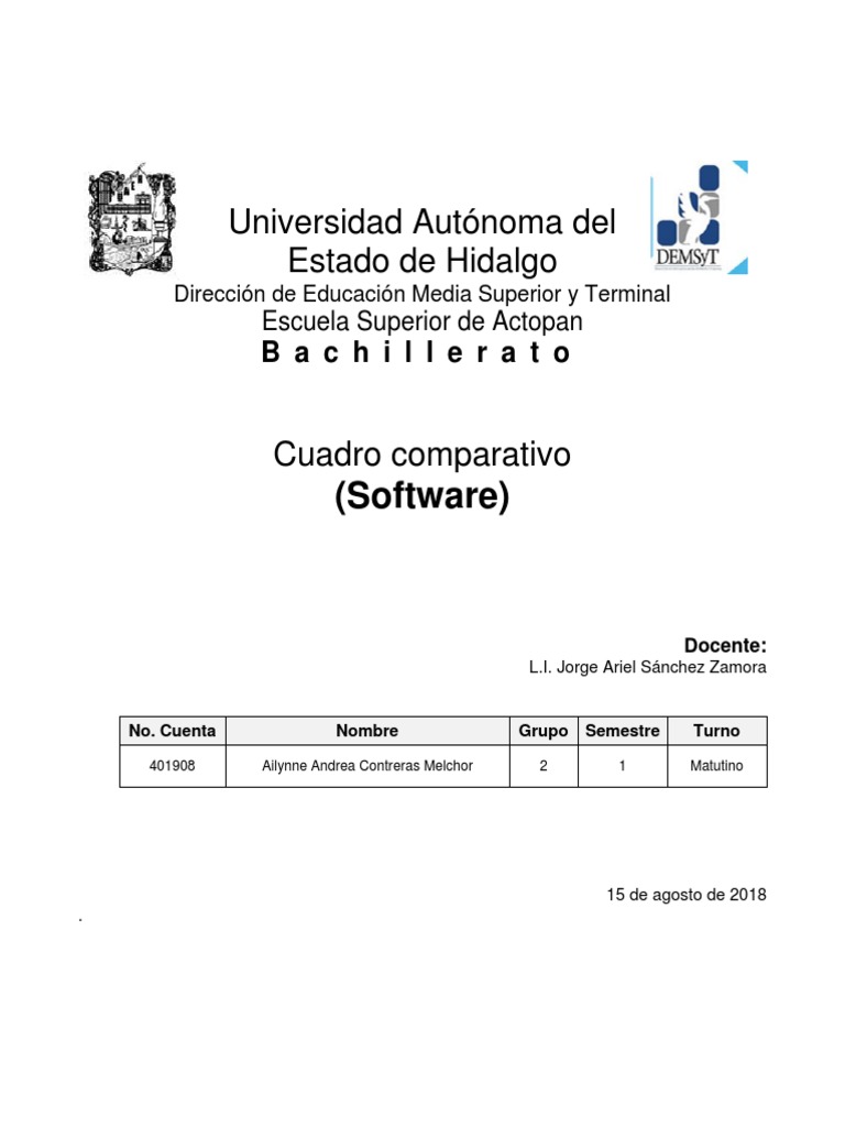 Cuadro Comparativo Software | PDF | Entorno de desarrollo integrado ...