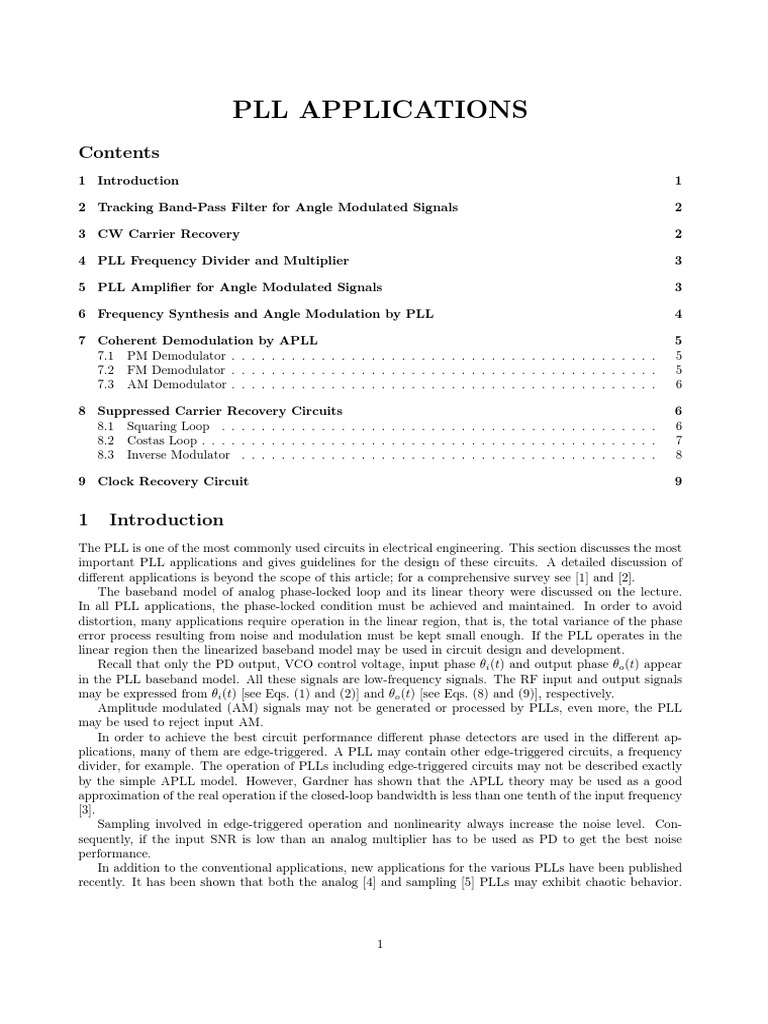 Pll Applications | Frequency Modulation | Modulation