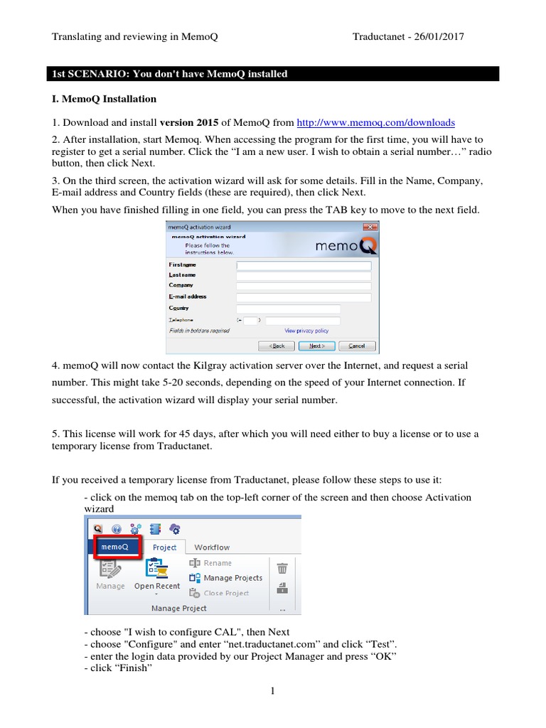 MemoQ Guide for Translators | PDF | Translations | File Transfer Protocol