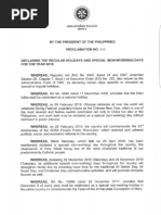 Philippine Holidays 2026 Proclamation | PDF
