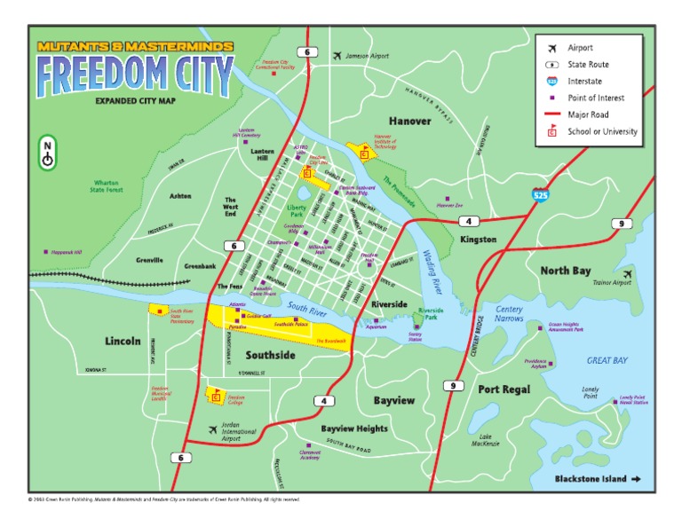 M&M - Freedom City Map (GRR) PDF | PDF