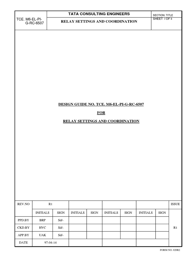 Relay Settings and Coordination Guide | PDF | Relay | Transformer