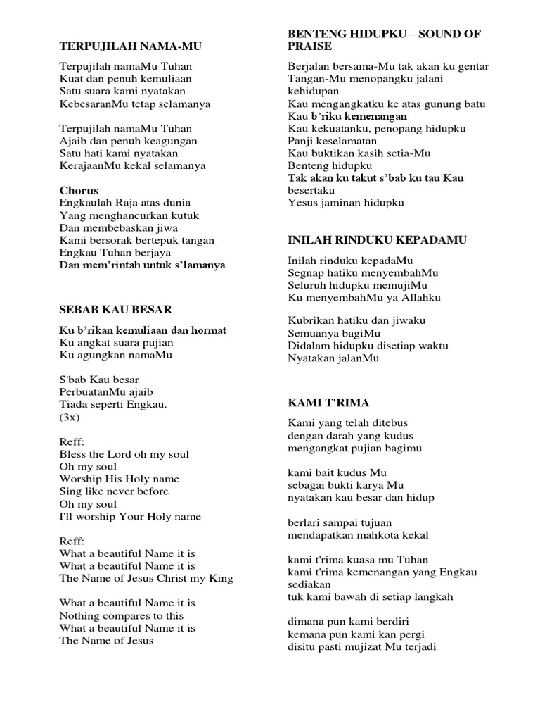 Lirik Lagu Rohani | PDF