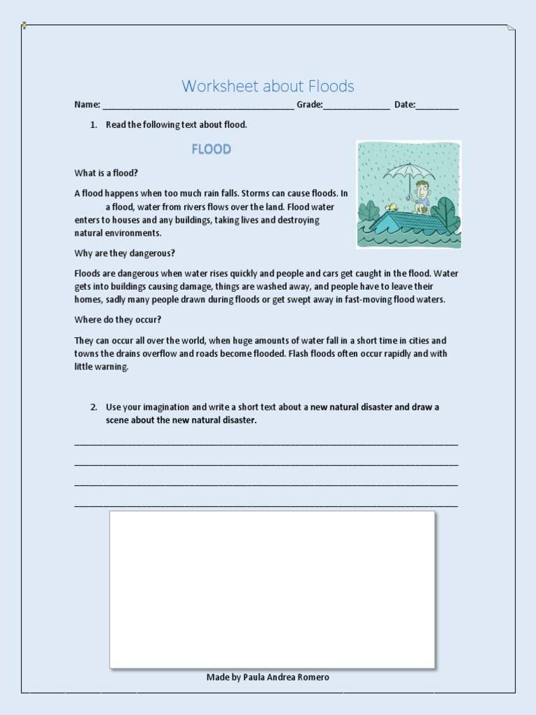 Worksheet About Floods | PDF | Flood | Atlantic Hurricanes