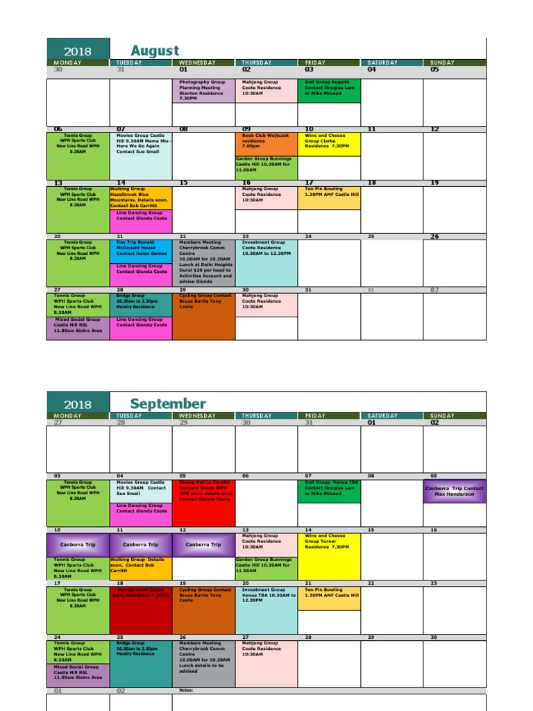 Activities Calendar Master 18-19 V2 Changed Row Height 20 May 18 PDF ...