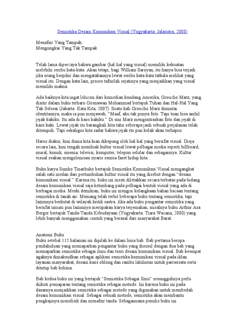 Semiotika Desain Komunikasi Visual | PDF
