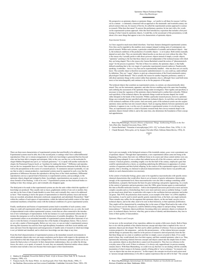 Epistemic Objects | PDF | Concept | Epistemology