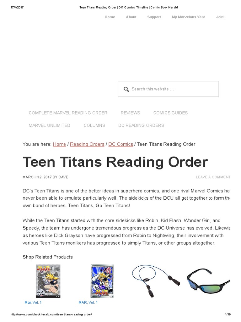Teen Titans Reading Order - DC Comics Timeline - Comic Book Herald ...