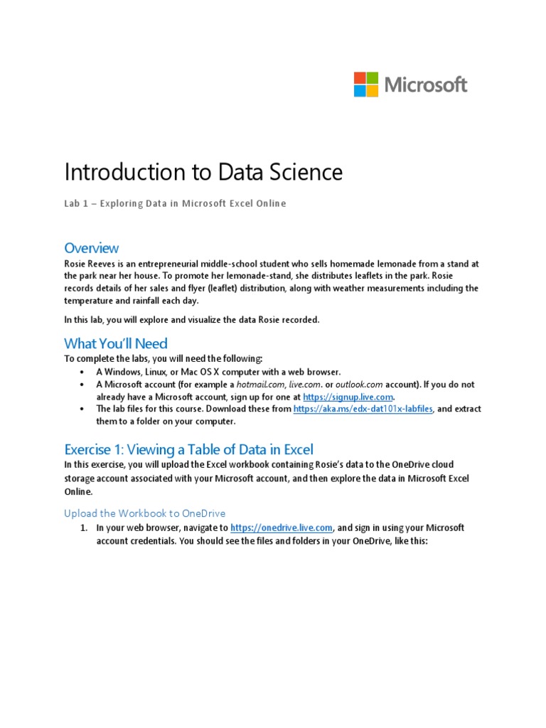 Excel Data Exploration for Lemonade Stand Sales | PDF | Microsoft Excel ...