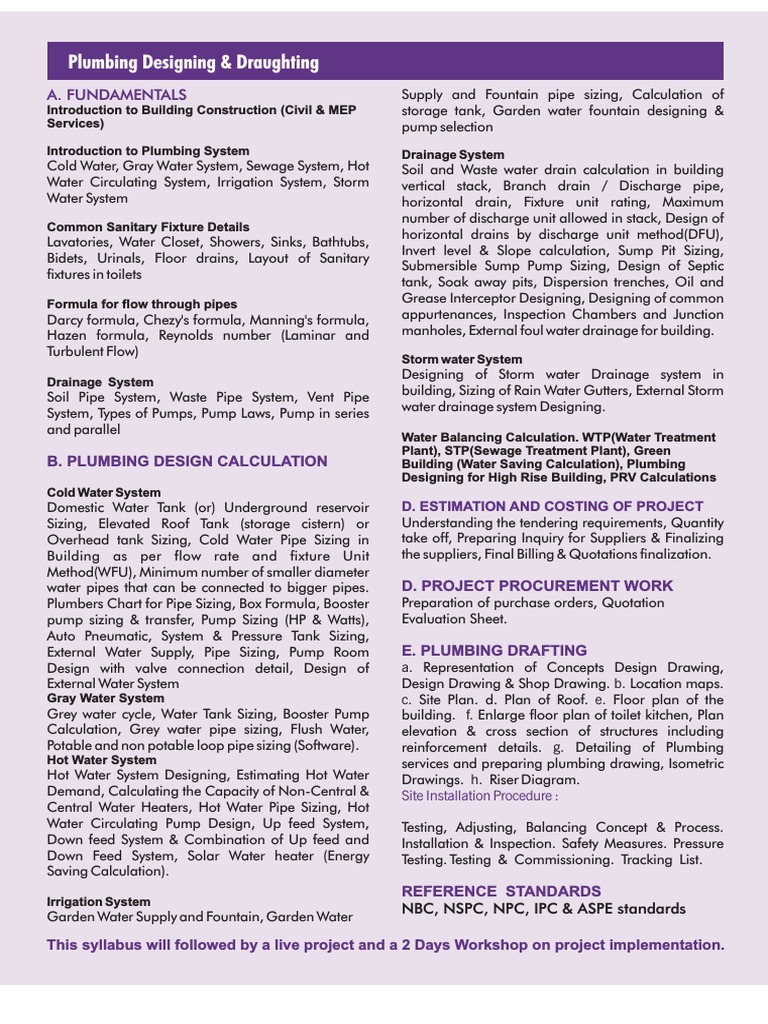 Plumbing Syllabus PDF | PDF | Water Heating | Plumbing